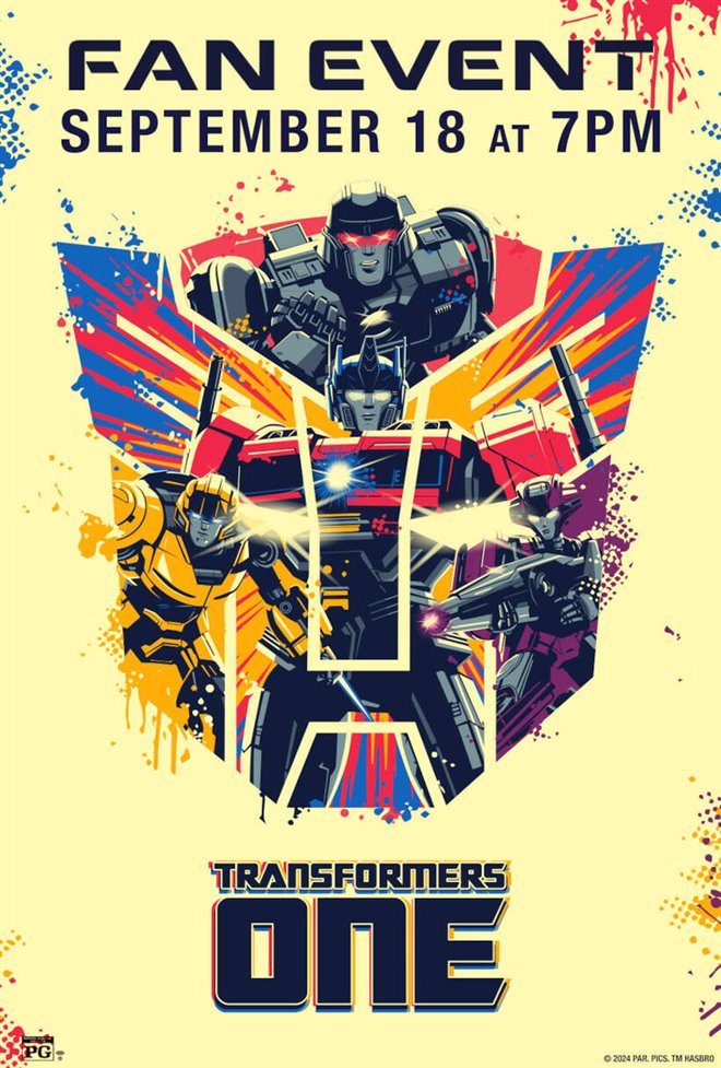 Transformers One Fan Event movie large poster.